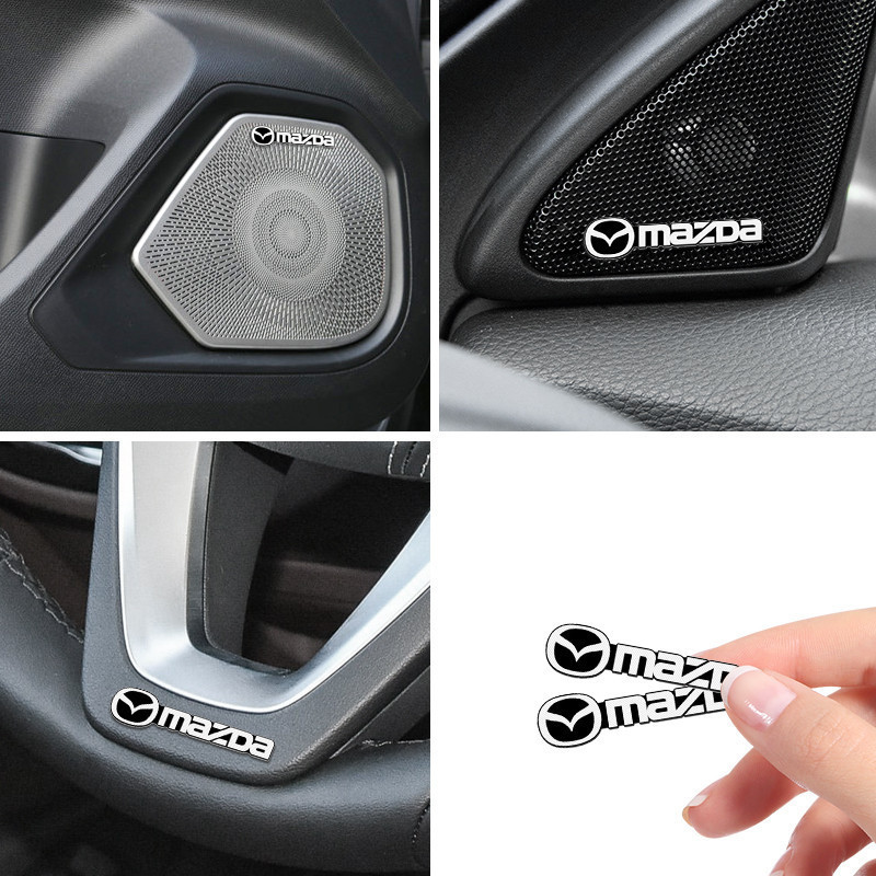 Car Speaker Audio Speaker Badge Stereo Emblem Sticker for Mazda 2 3 5 6 ...