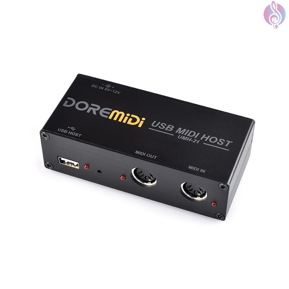DOREMiDi High Speed USB MIDI Host Box 1-in 1-out 16 Channel MIDI Box Applicable to MIDI Keyboard ...