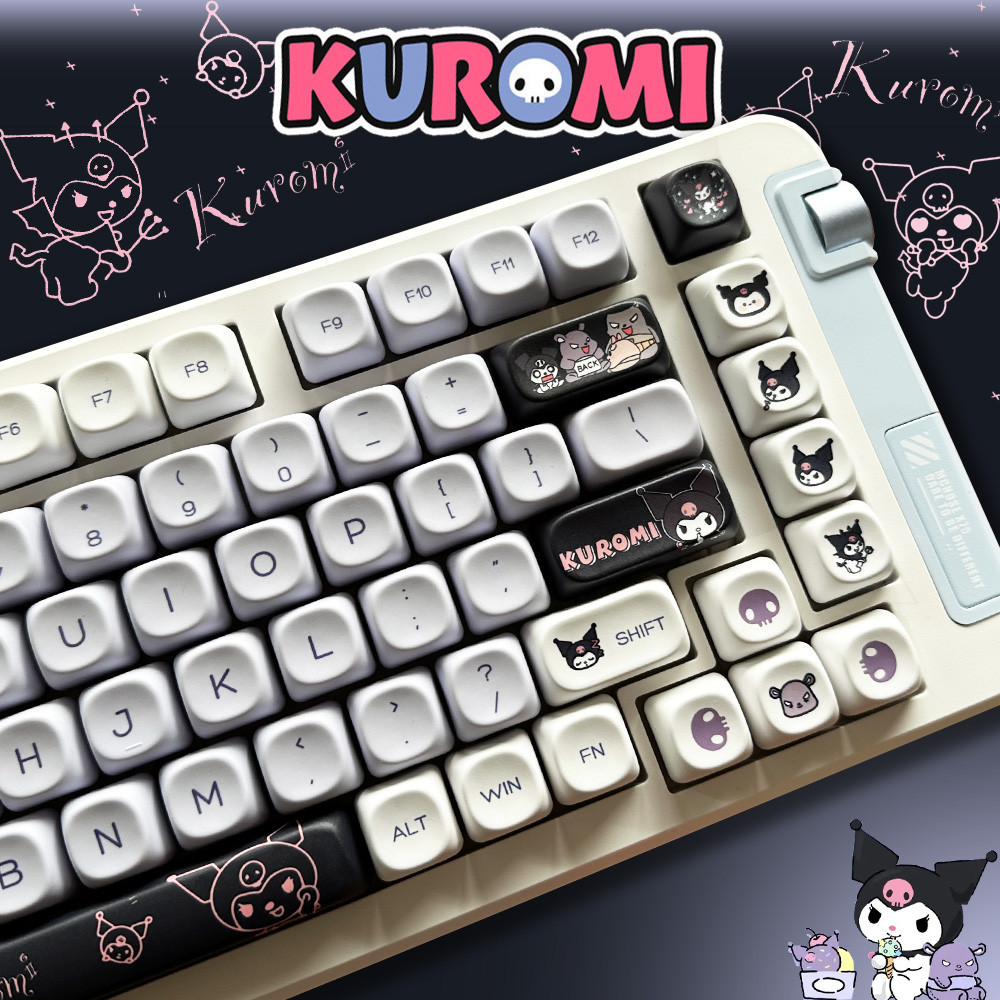 Anime Kuromi keycaps 144Keys/Set PBT MOA Profile PBT Compatible Gateron ...