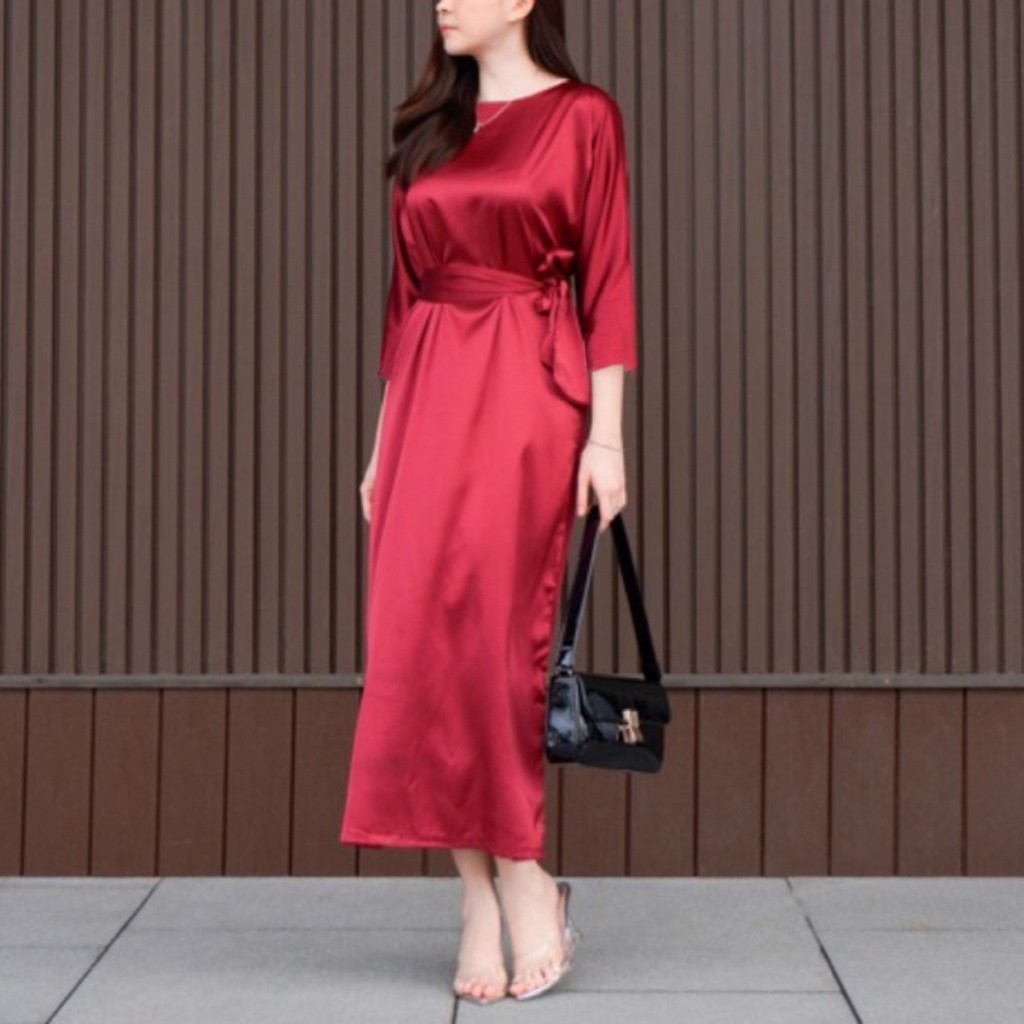 Samara DRESS - Women's SATIN DRESS KASUL DRESS KOREAN STYLE DRS C017 By ...