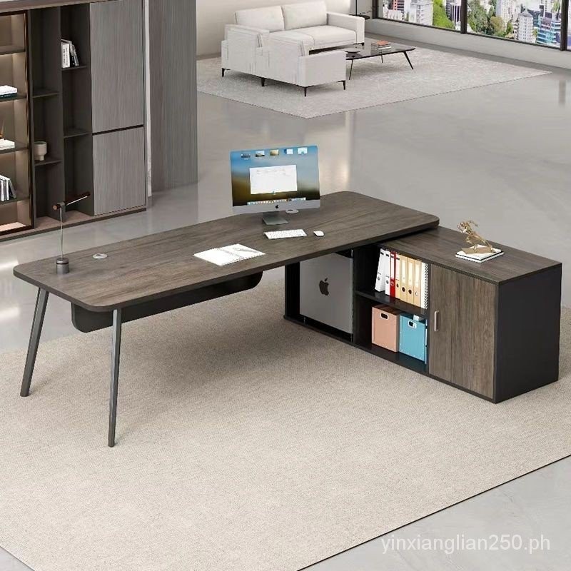[FREE SHIPPING]Boss Desk Office Desk Simple Modern Executive Desk ...