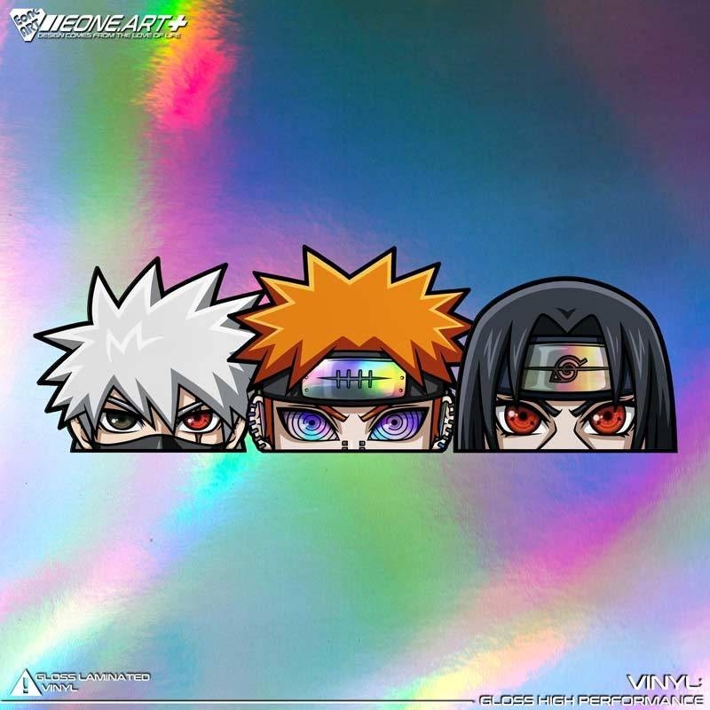 Eone Reflective Car Sticker Naruto Kakashi Naruto Uchiha Itachi Half ...