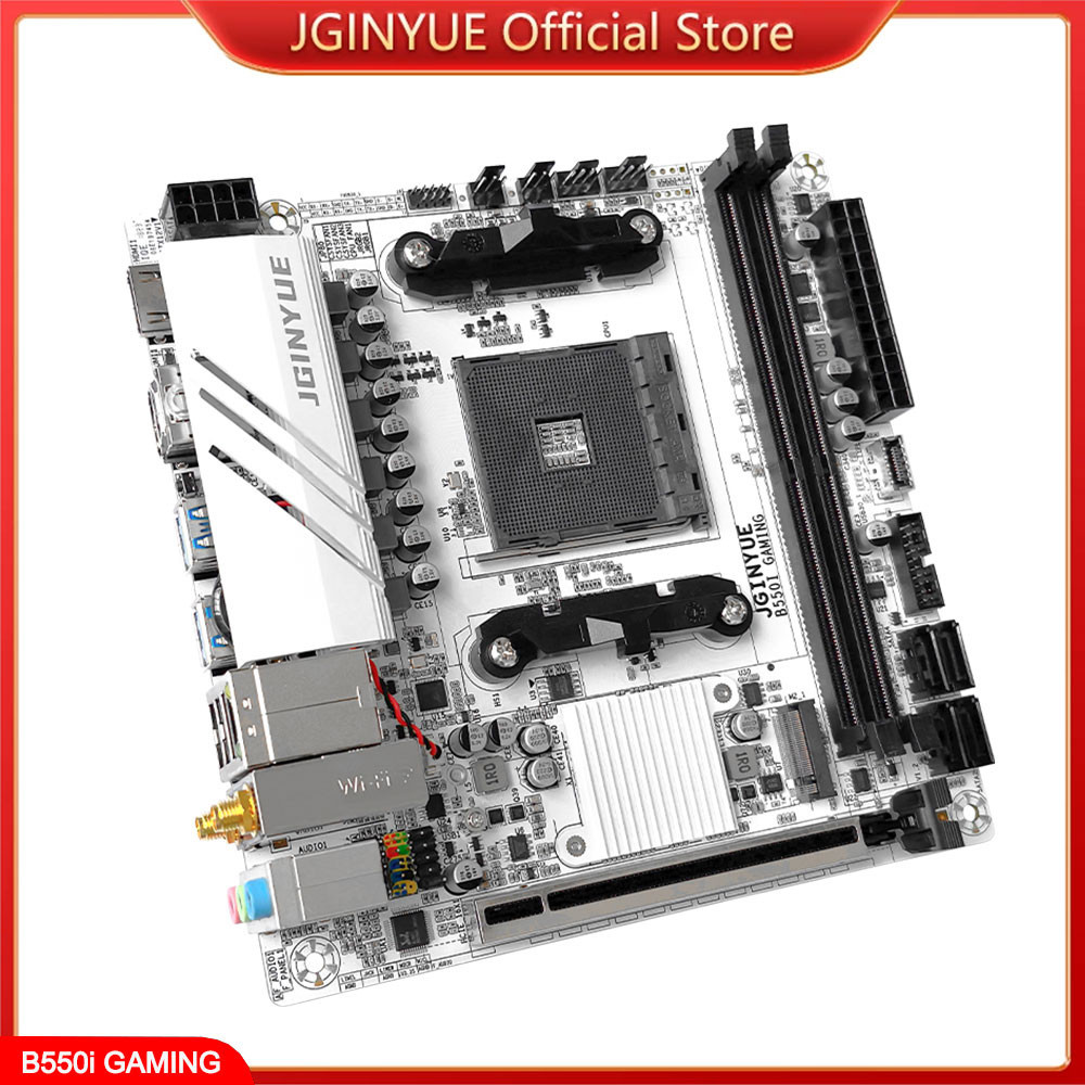 JGINYUE B550i GAMING AMD AM4 mini ITX Motherboard supports Ryzen R5 ...