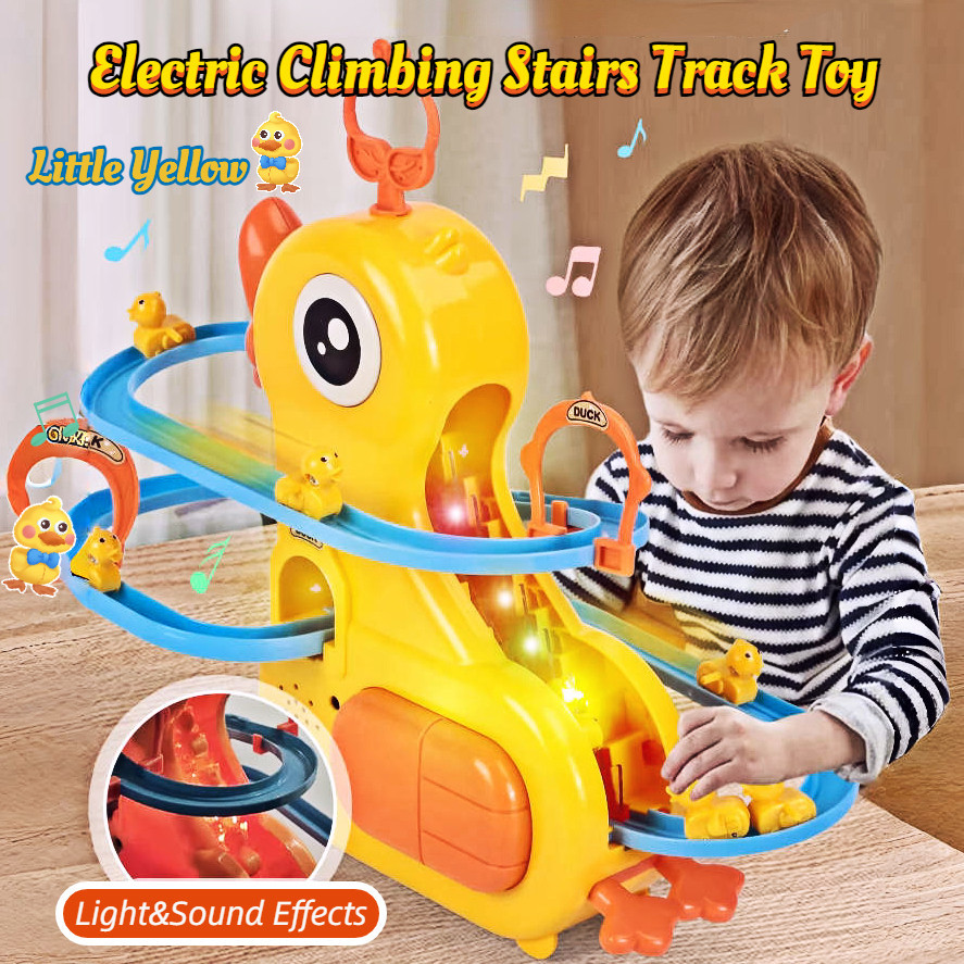 Kid Educational Toys Children's Little Yellow Duck Electric Climbing ...