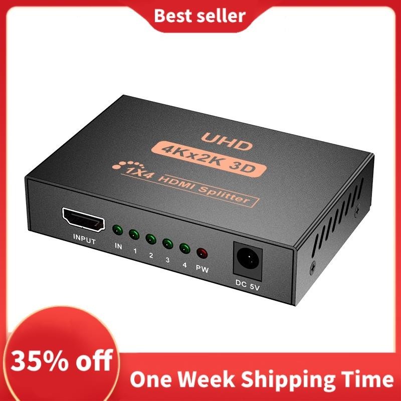 Available 4K 1X4 HDMI Splitter By 1 Port to 4 HDMI Display Duplicate ...