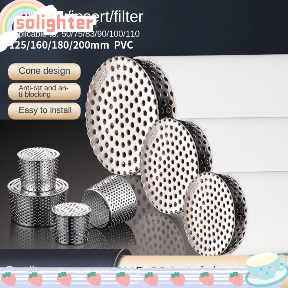 SOLIGHTER Rooftop Floor Drain Cover, Stainless Steel Circular Shape ...