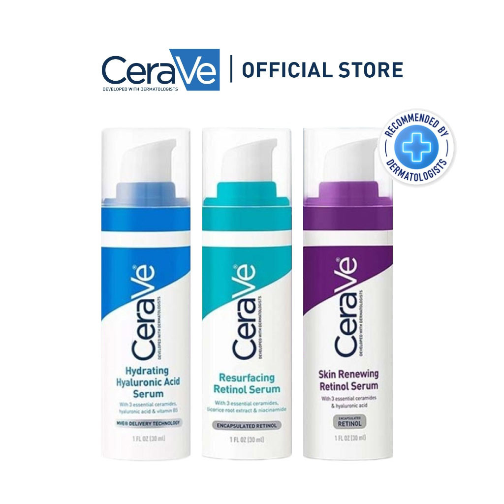 Cerave Skin Renewing Retinol Serum And Resurfacing Serum And Hydrating