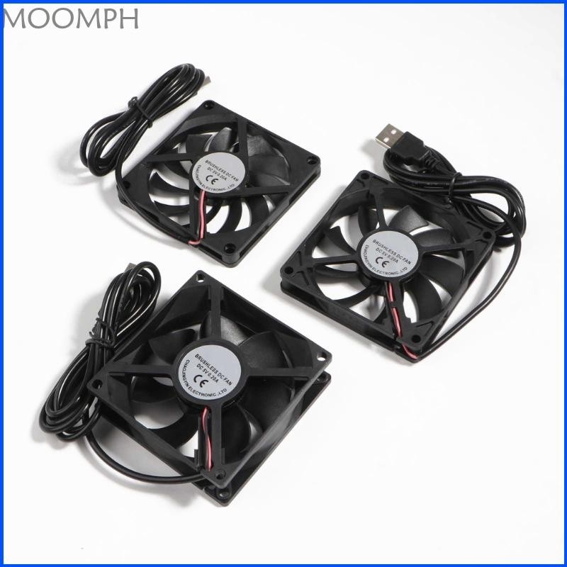 Moon 80mm USB Fan 5V DC Brushless Cooling Fans Oil Bearing Fan for 3D ...