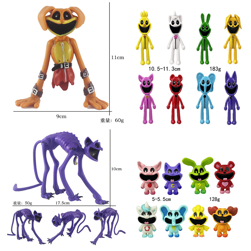 8pces Smiling Critters PVC Decoration Ornaments Figures Poppy Playtime ...