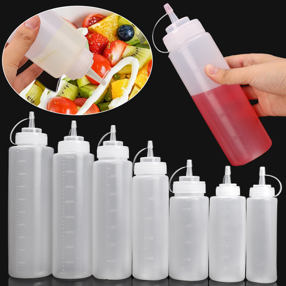 New Dispenser Clear Plastic Liquids Squeeze Bottles - Multipurpose ...