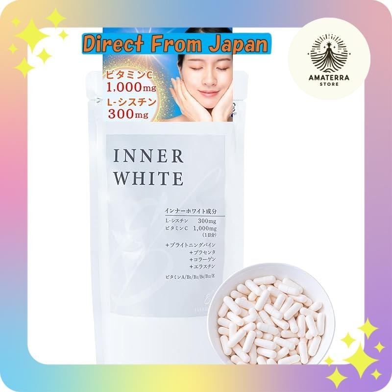 INNER WHITE Supplement high content (Vitamin C 1000mg L-Cystine 300mg ...