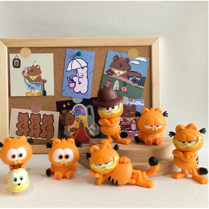 Anime The Garfield Movie Action Figure Garfield Decorative Ornaments ...