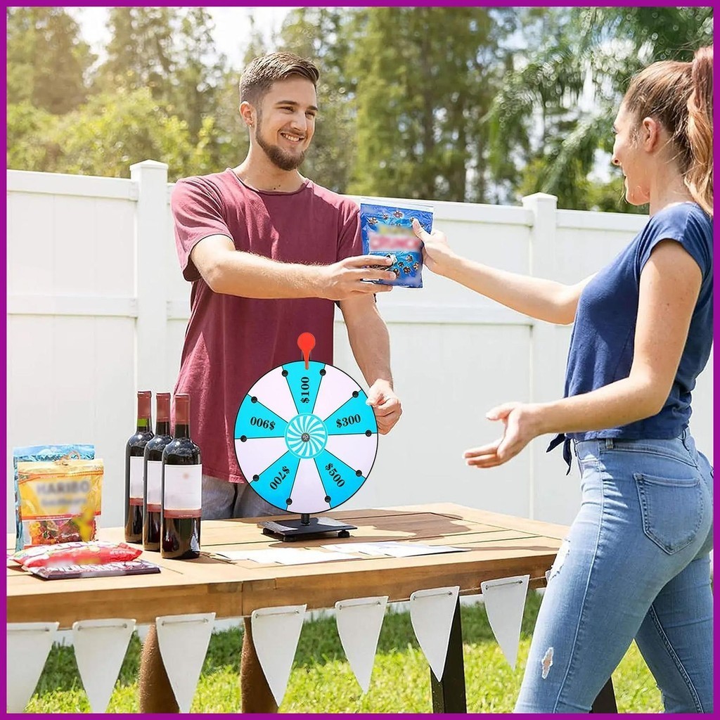 Blue And White Wheel Prize Spinner Game fortune Party Turn Plate ...