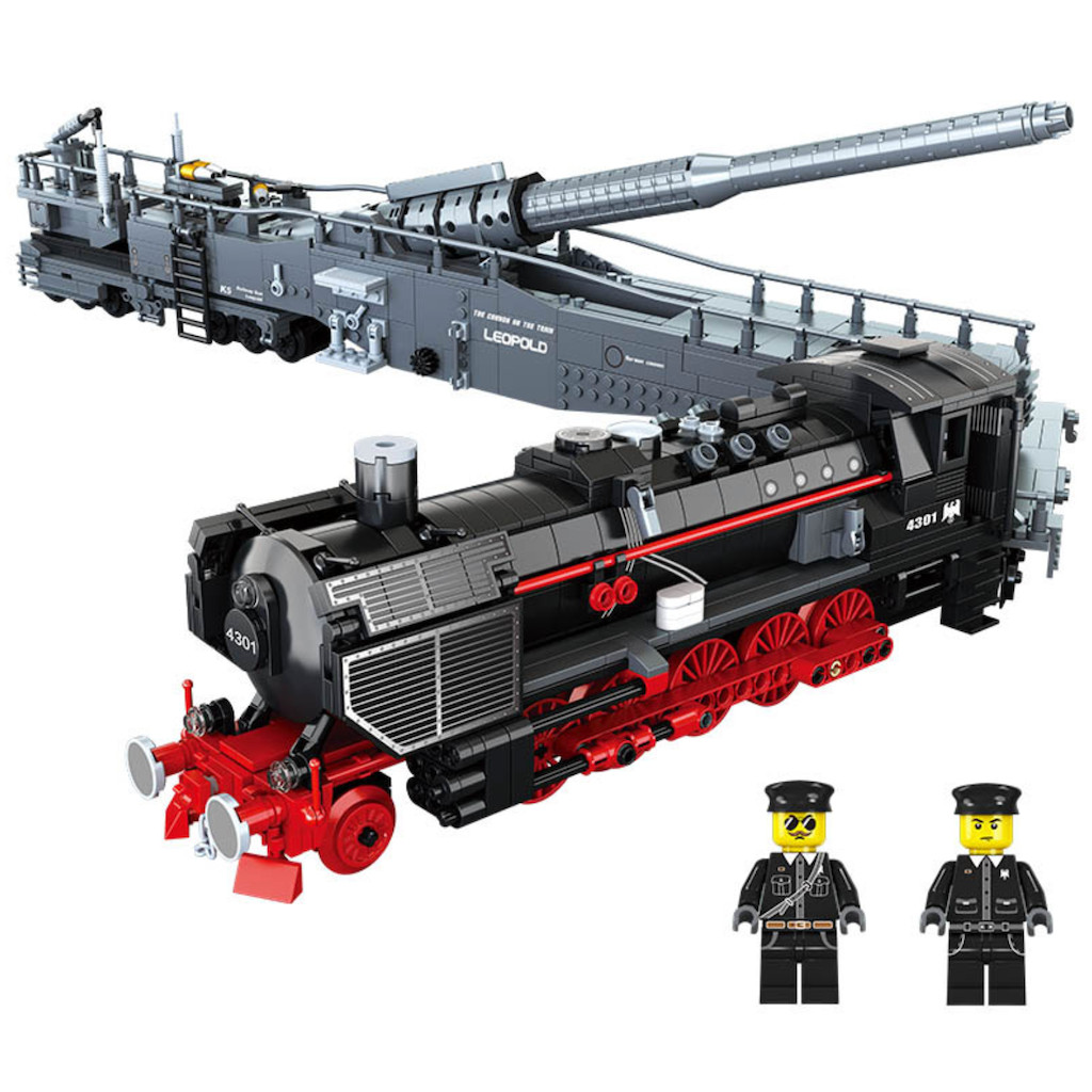 Mytopshop 1631PCS MOC 280mm K5 Leopold Train Track Figure Model ...