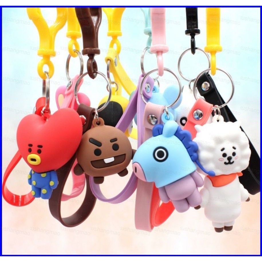 XU1 KPOP BTS Bangtan Boys doll keychain CUSHION JIN SUGA J-hope Rap Monster Jimin V JUNK KOOK ...