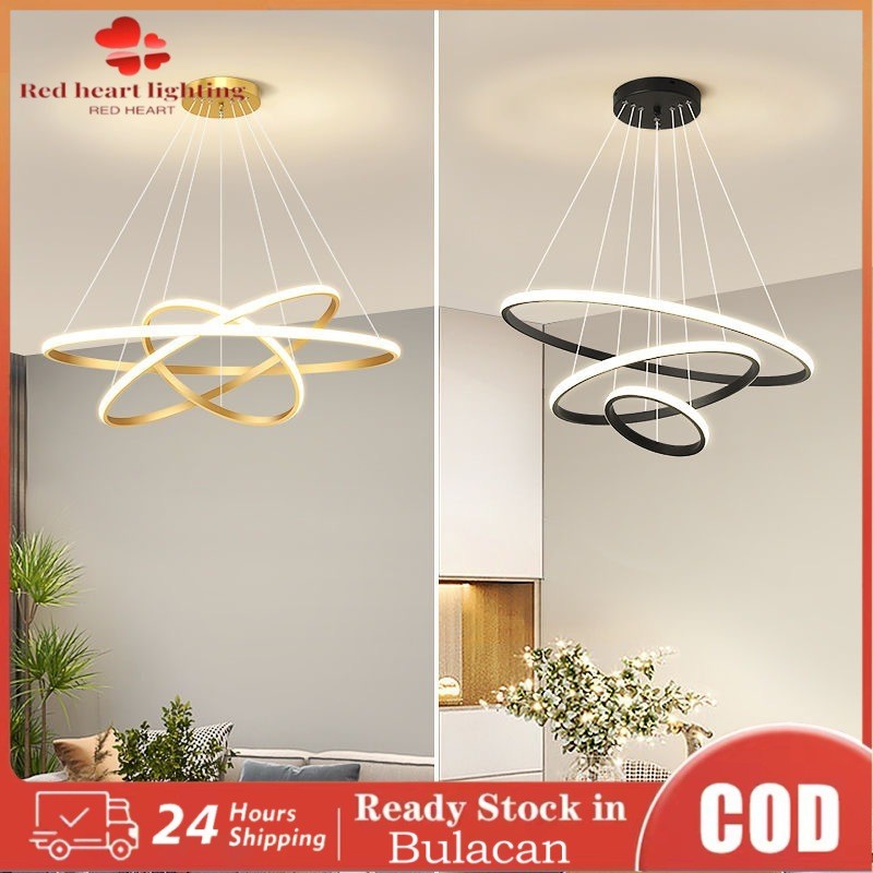Modern Tri colorLED Lamp Living Dining Room Light Chandelier Stair ...
