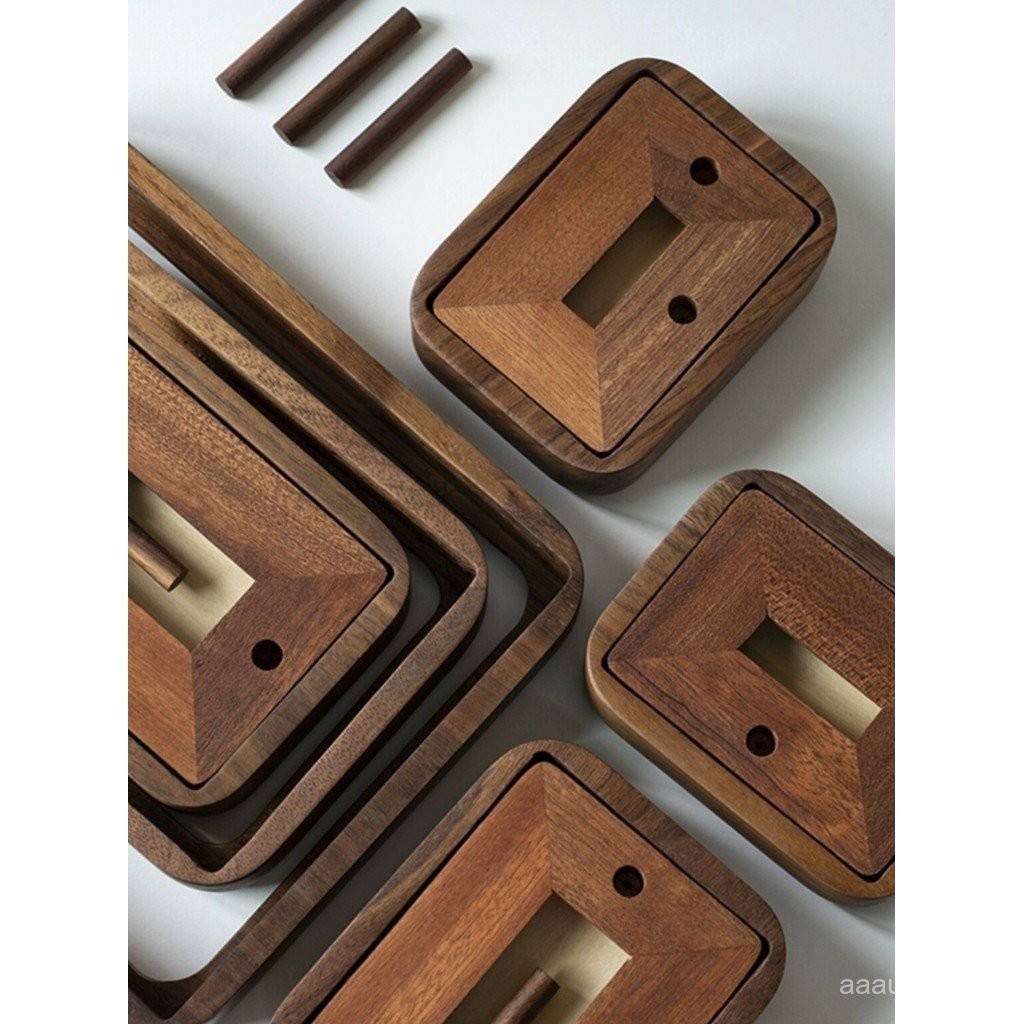 Black Walnut Solid Wood Palm mini Rounded Corner Small Display Stand ...