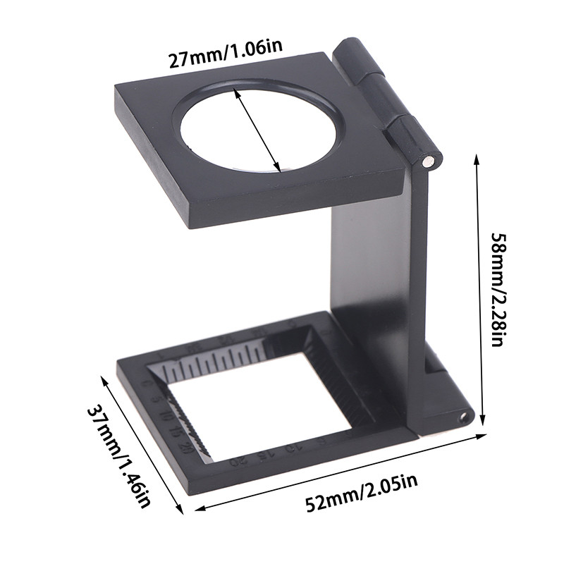 IGO Microscope Folding Magnifier Stand Loupe With Scale For Textile ...