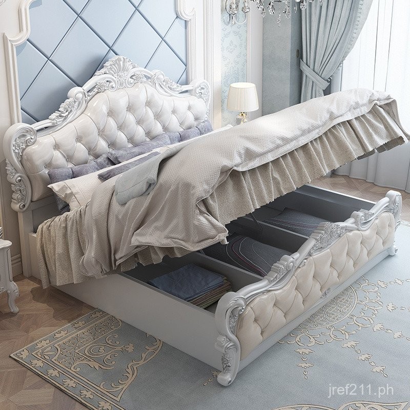 European Style Bed Modern Simple Solid Wood Princess Bed Simple ...