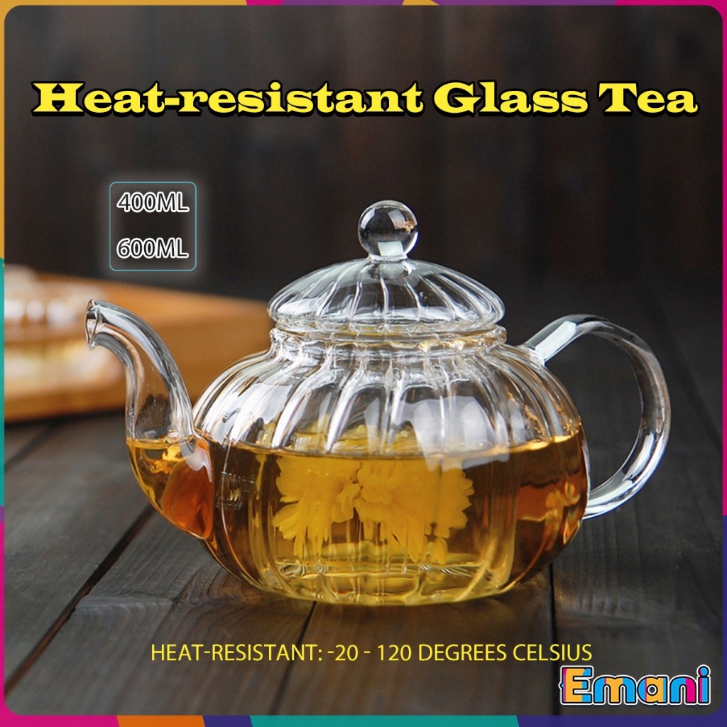 Em 400ml 600ml Heat-resistant Glass Tea Set with Filter Tea Pot ...