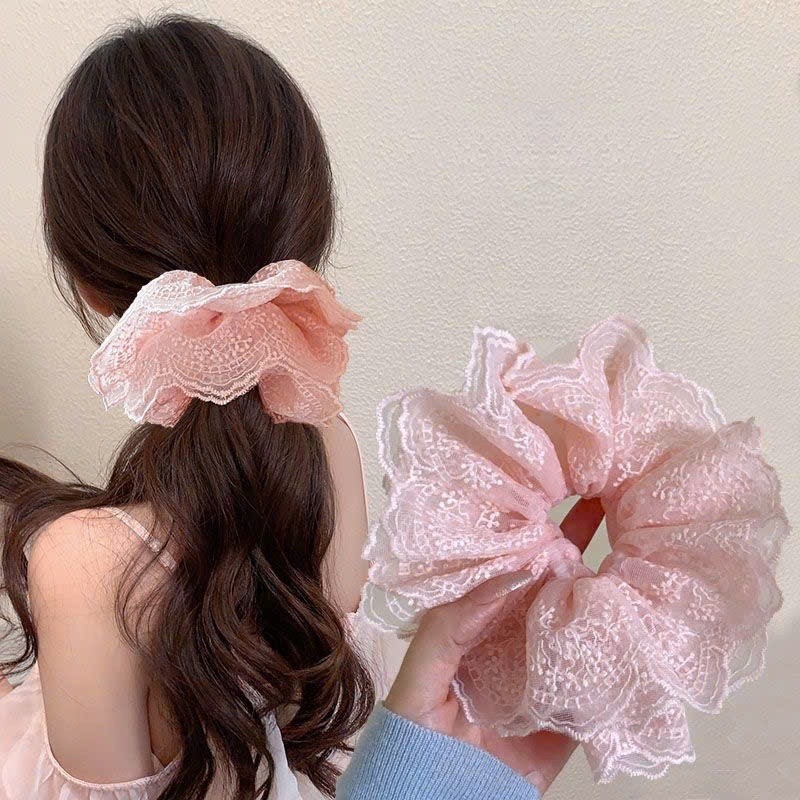 Big Scrunchie Korean Fashion Beautiful Simple Versatile Large Hair Tie ...