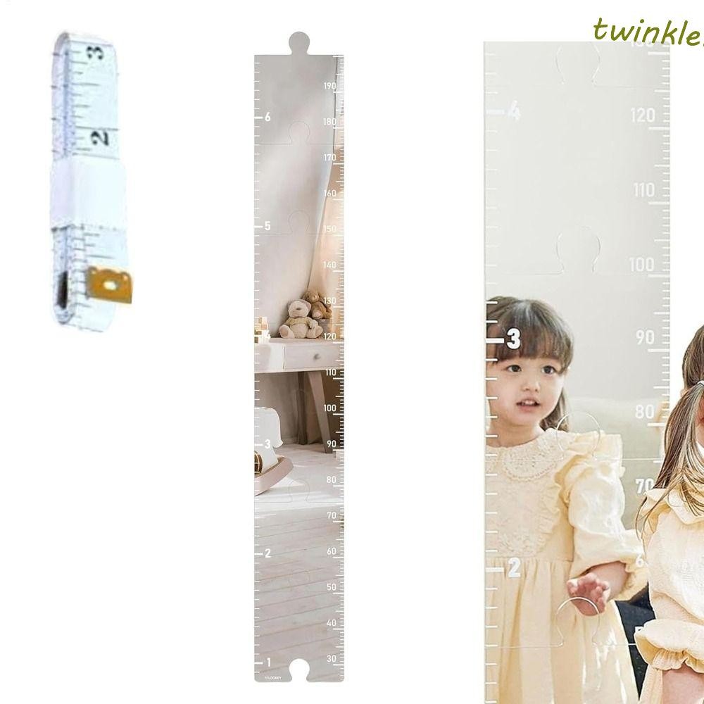 TWINKLE1 Puzzle Mirror Growth Chart, Foldable Shatterproof Kid Mirrors Ruler Growth Chart ...