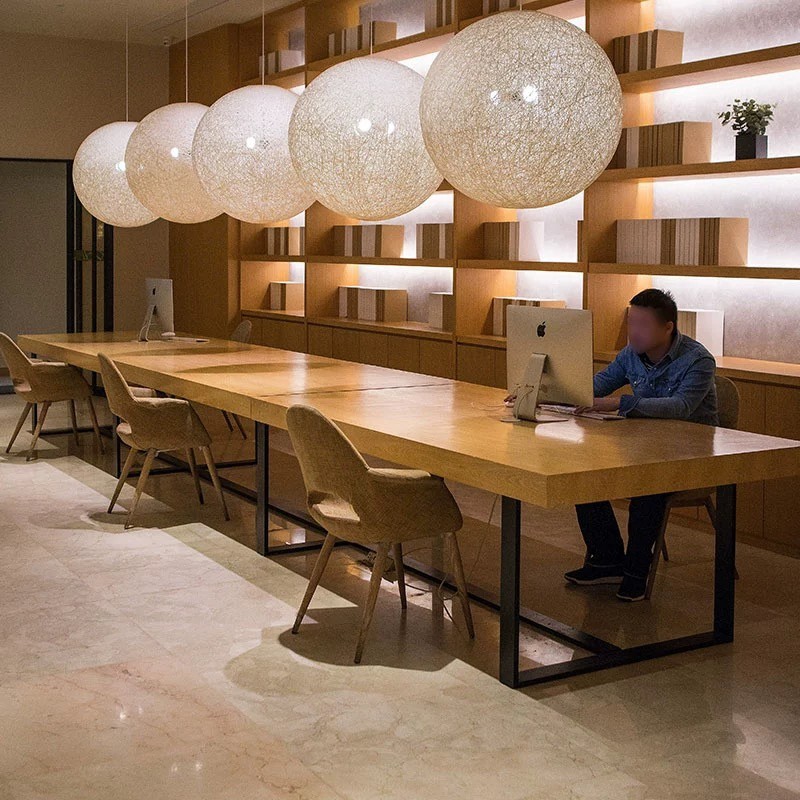 Solid Wood Conference Table Long Table Modern Simple Office Desk ...