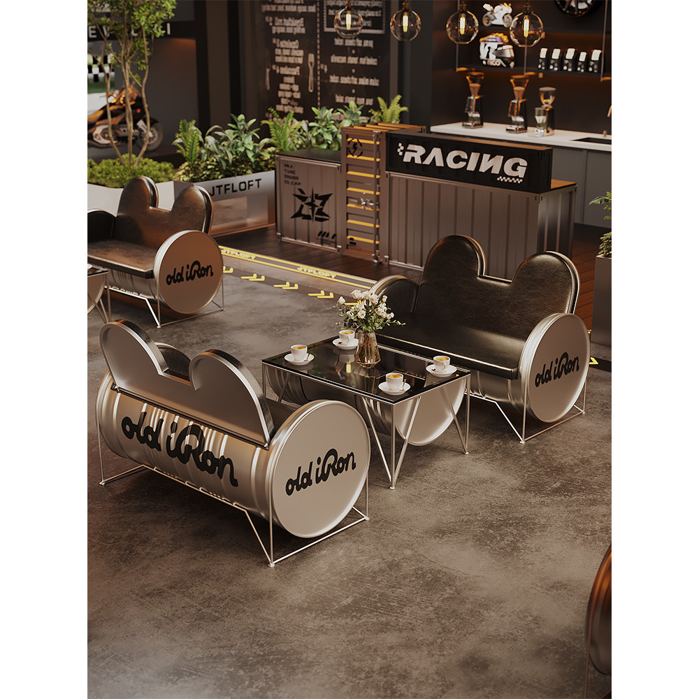Industrial Style Deck Sofa Cafe Motorcycle Club Bar Bistro Quiet Bar ...