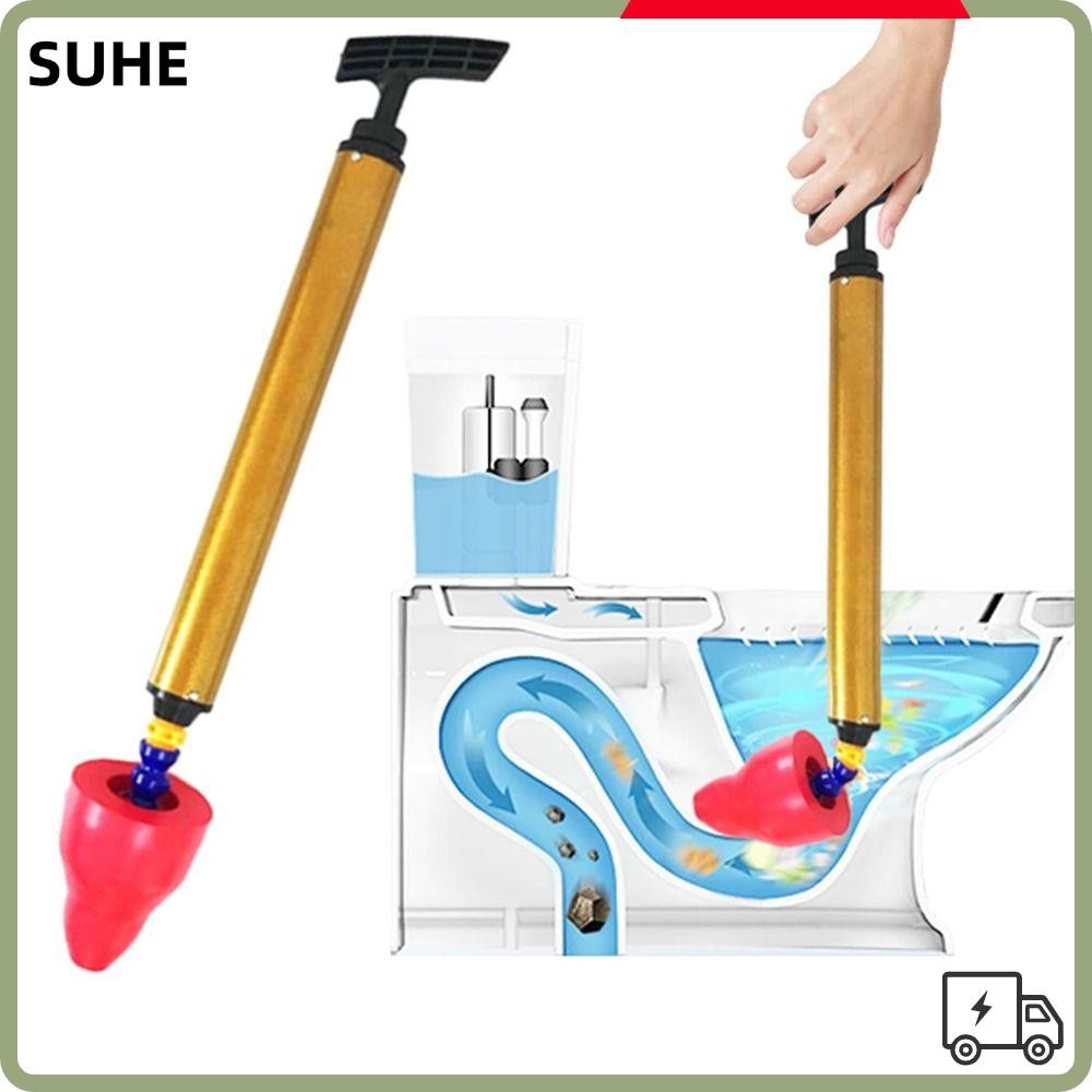 HI-SUHE High Pressure Toilet Unclogger, Unblocking Toilet Tools High ...