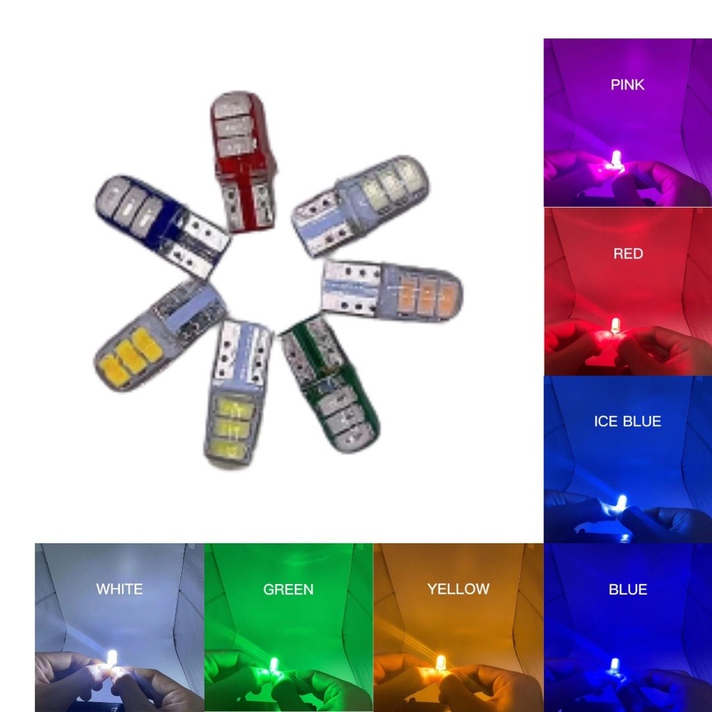 2 PCS MOTORCYCLE 6 LED T10 PEANUT PARK LIGHT FOR SIGNAL LIGHT LICENSE ...