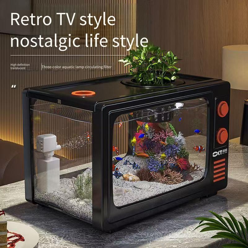 Small Desktop Fish Tank New Style Filter Oxygenation Integrated Fish ...