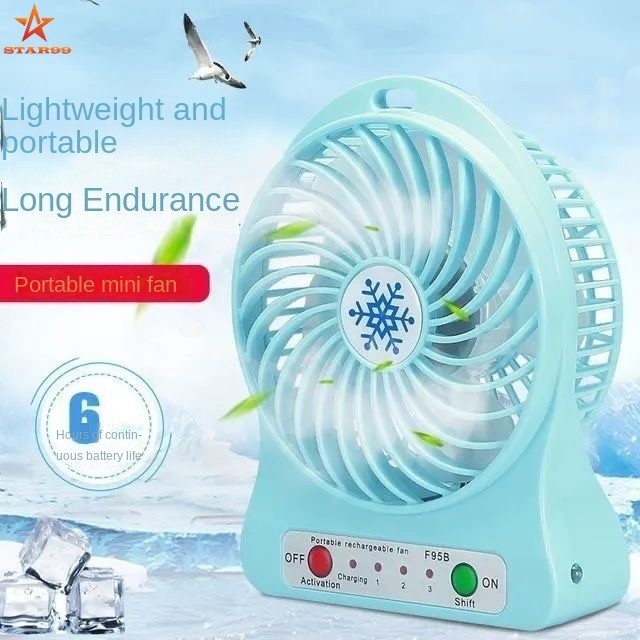 Mini fan fast charging rechargeable high wind portable desktop silent ...