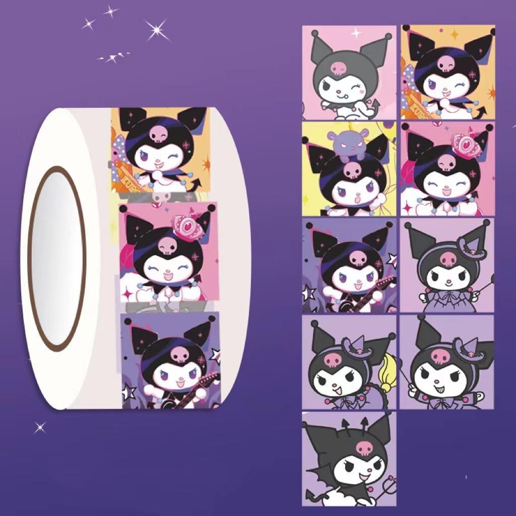 200PCS/Roll Delicacy Kuromi Sealing Stickers Label Sticker Packaging ...