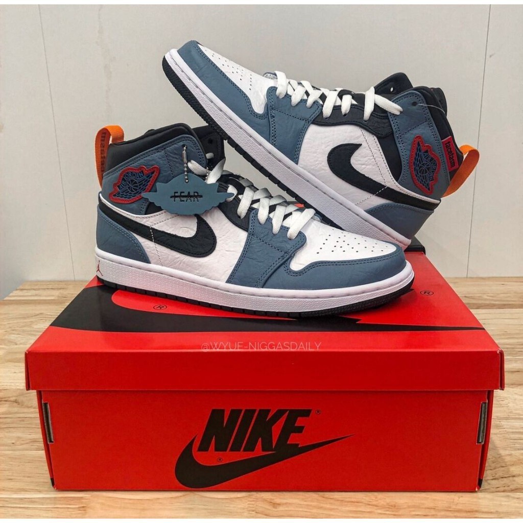 NK Air Jordan 1 Men's Shoes AJ1 MID Soot Grey Women's Black White Panda ...