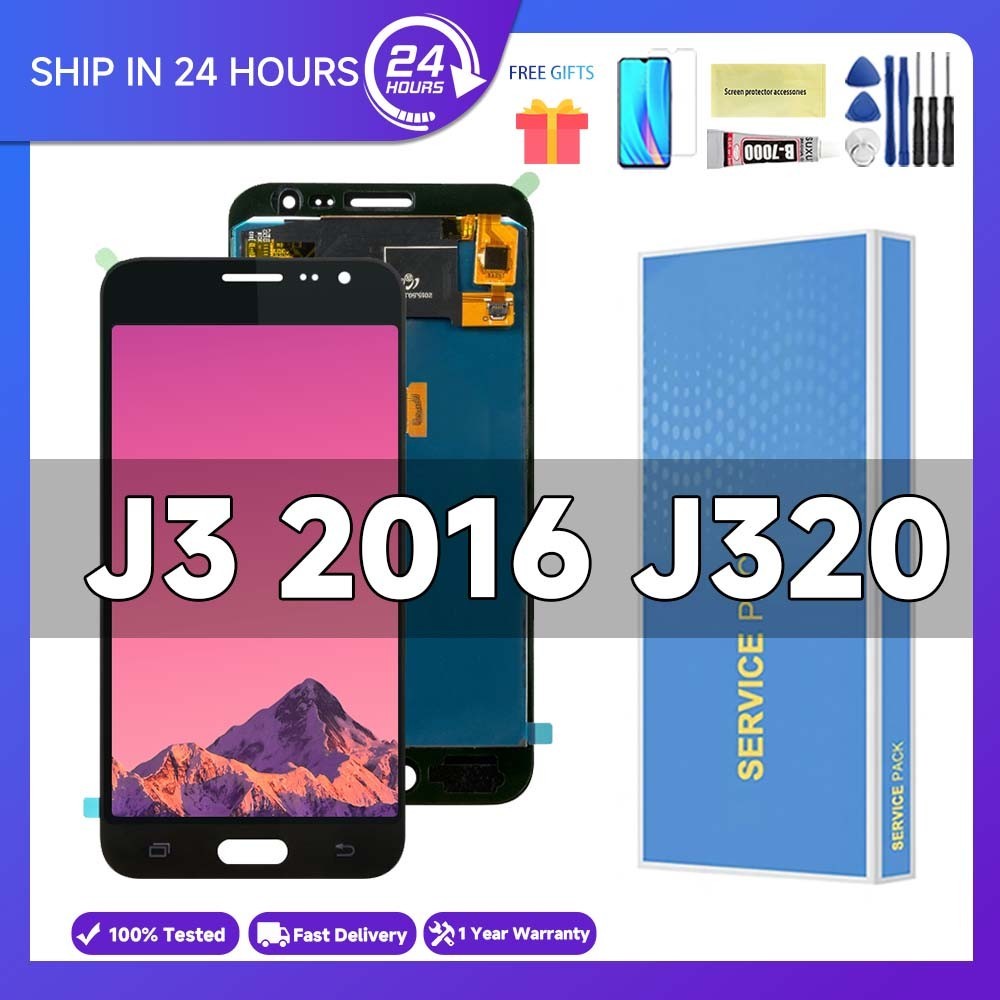 AMOLED For Samsung Galaxy J3 2016 LCD Display Touch Screen Digitizer ...