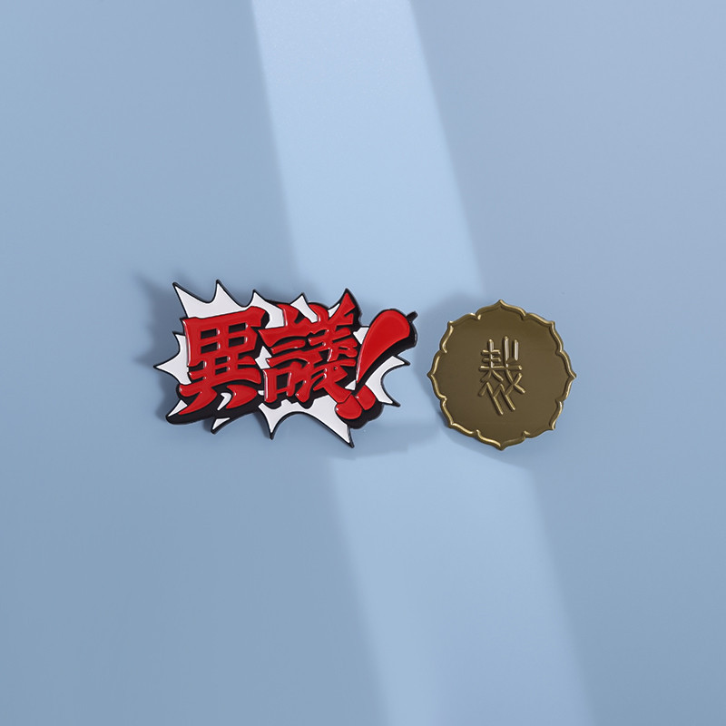 Ace Attorney Pins Brooches Apollo Justice Phoenix Wright Prosecutor ...