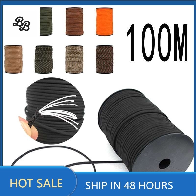 100M 550 Paracord Rope Parachute Cord Lanyard 4mm 9 Strands | Shopee ...