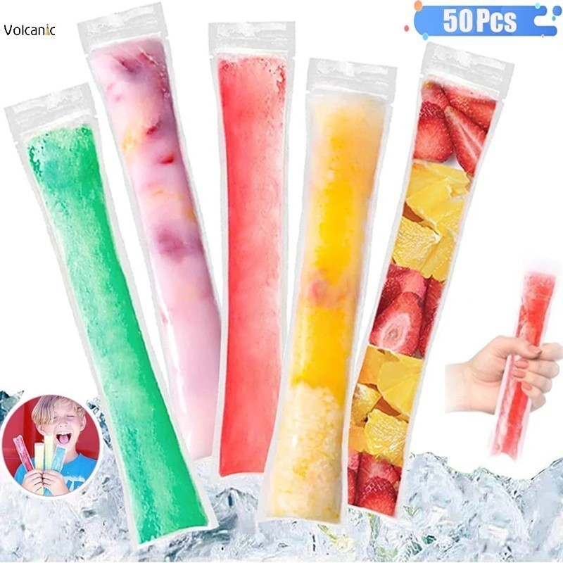 10/20/50Pcs Food Grade Disposable Popsicle Mold Bag Freezer Tubes with ...