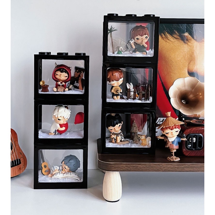 POPMART Storage Display Box Rack Single Ono diy Landscaping Box ...