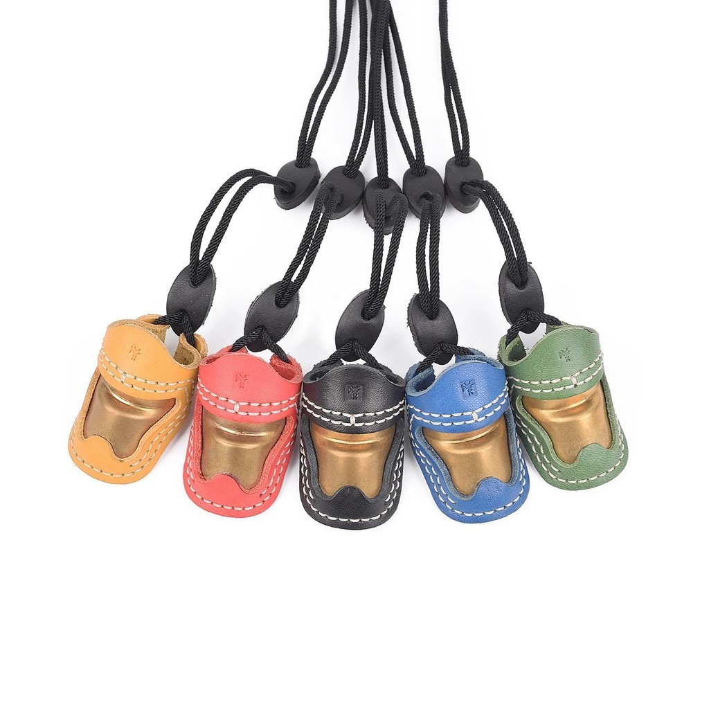 ELONG Thumb Ring Finger Guard Cow Skin Soft Leather & Brass Protector ...