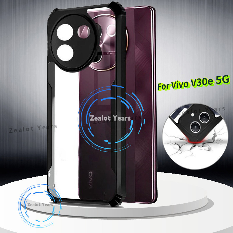 Case For Vivo V30e V50 V40 V30 Pro 5G Shockproof Bumper Shell Camera ...