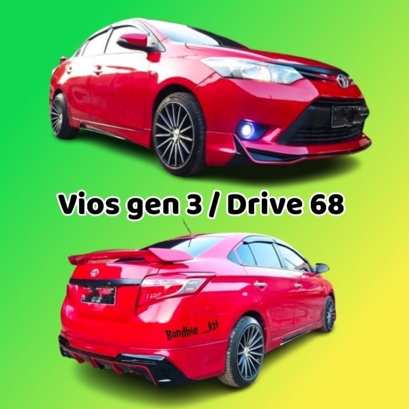 Bodykit vios gen 3 model Drive 68 years 2013 2014 2015 2016 2017 2018 ...