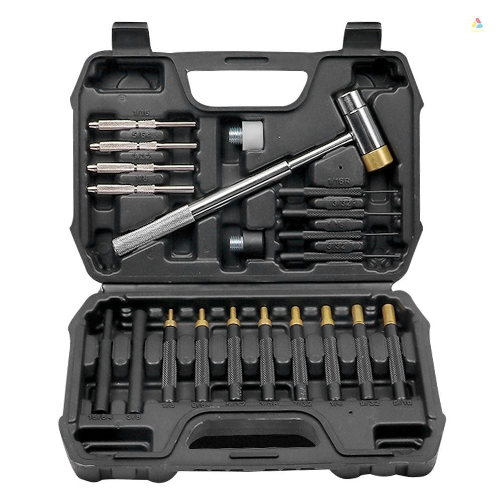 [daybyday]21PCS Punch Tool Set Double Sided Copper Hammer Punching Set ...