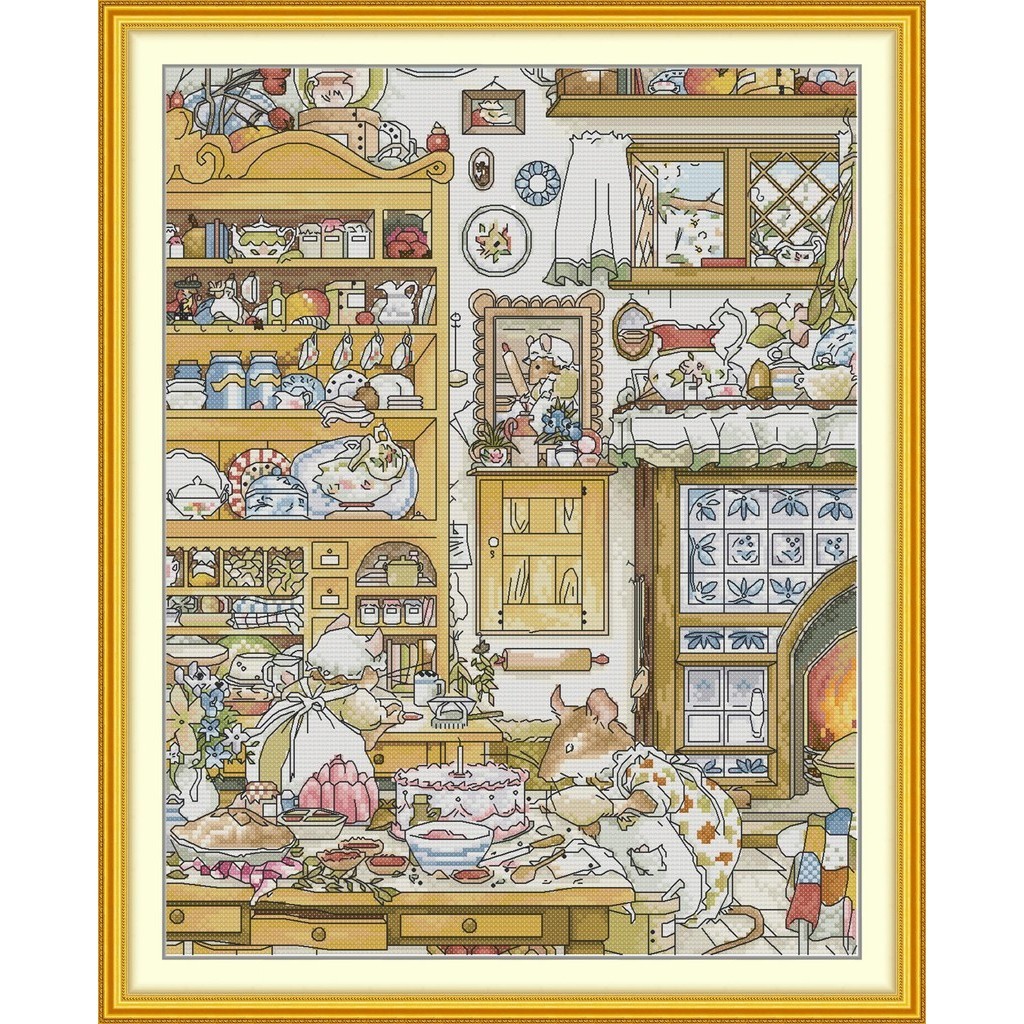 Joy Sunday Cross Stitch Ktis DMC Threads CroStitch Set DIY Needlework ...