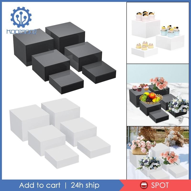 [Koolsoo2] 6Pcs Acrylic Riser Display Stands Buffet Riser Display Set ...