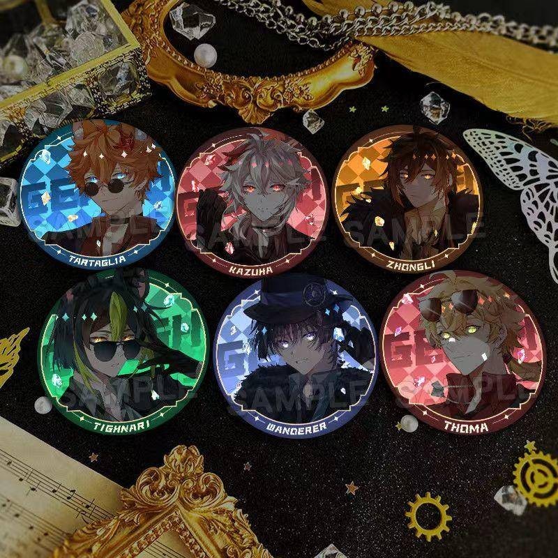 Game Genshin Impact Reflective Badges Balladeer Wanderer Tartaglia ...