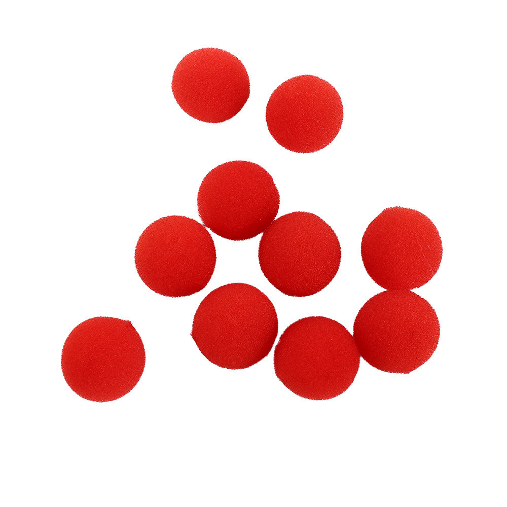 10pcs 2.5cm/3.5cm/4.5cm Red Sponge Ball Magic Sponge Ball Sponge Ball ...