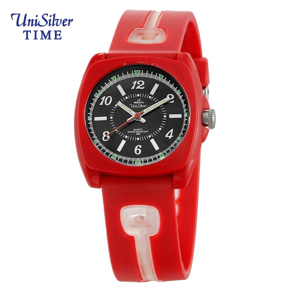UniSilver TIME Iconiq Dreamer Women's Red Analog Rubber Watch KW1006 ...