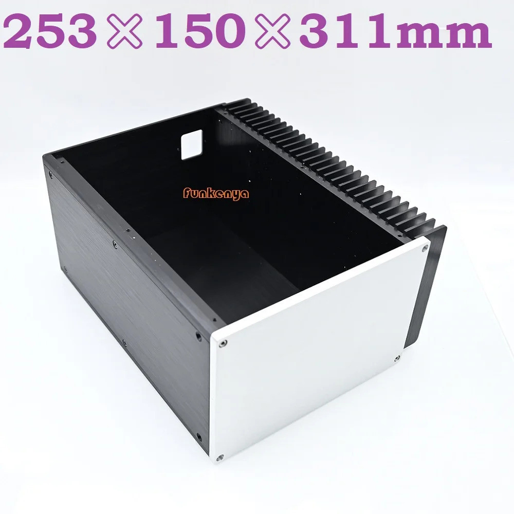 W253 H150 D311 DAC 2515 Single Side Heat Sink Chassis Power Amplifier Enclosure DIY Aluminum ...