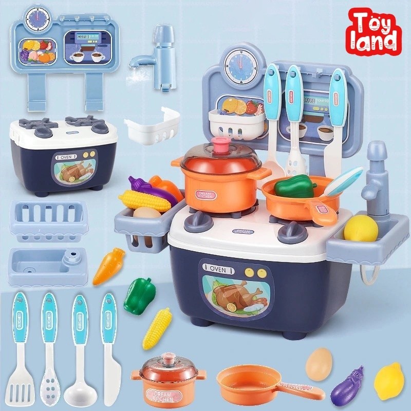 COD Mini Kitchen Playset Kids Cooking Toys Set House Play Tableware ...